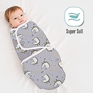 Cute Castle 3-Pack Baby Swaddle Sleep Sacks - Perfect Boxs - Newborn Swaddle Sack - Ergonomic Baby Swaddles Warp Blanket for Boys and Girls (Small 0-3 Months),Unicorn, Lion, Tiger