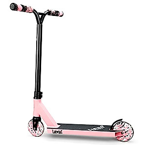 Limit LMT68 Mini Pro Kick Stunt Scooter-Short and Small Freestyle Trick Scooters for Kids Ages 5 Years and Up-Professional Complete BMX Scooter Perfect for Beginners Children Boys and Girls Gifts Pink