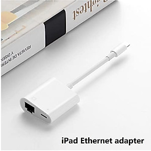Apple MFI Certified Lightning to Ethernet Adapter for iPhone,2 in 1 LAN Ethernet Network to Lightning Adapter for iPhone 14/13/Pro Max/12/11/XS/XR/X/8/7/6/5 iPad 100Mbps Cat 8 7 6