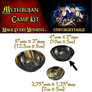 Mythrojan Hand Crafted Small Serving Natural Ox Horn Bowl – Polished Finish