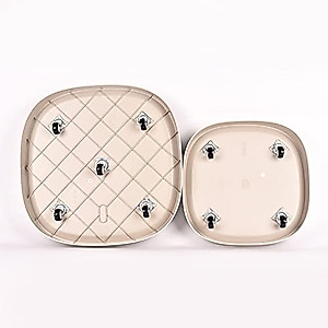 Plant Tray wth 4 Invisible Wheels, Plant Caddy with Wheels Rolling Plant Stand with Wheels 14 Inch Plant Dolly Heavy Duty Large Potted Plant Mover with Casters for Indoor and Outdoor(White Big)