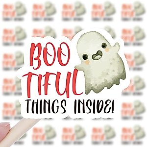 Wailozco 200 PCS Beautiful Things Inside Stickers,Funny Small Business Envelopes Stickers for Business Packages/Handmade Goods/Bags,Halloween Theme Small Shop Business Stickers for Envelopes Seals