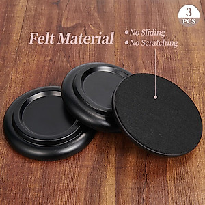 Piano Caster Cups Grand Piano Caster Cups Black Piano Leg Hardwood Cups Pads for Grand Piano (Set of 3)
