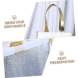 ULTECHNOVO Packing Cold Insulation Portable Plastic Tote Plastic Packaging Bags Plastic Shopping Bags for Groceries Insulated Grocery Tote Cooler Bags Insulated Lunch Tote Bag Delivery Bag