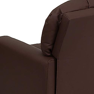Flash Furniture Contemporary Brown LeatherSoft Kids Recliner with Cup Holder