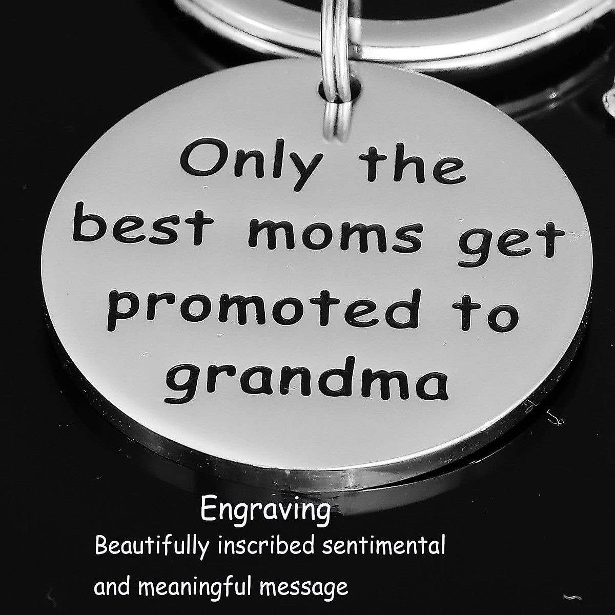 Kivosliviz Grandma to be Gifts Keychain Only The Best Moms Get Promoted to Grandma Key Chain Your Going to be a Grandma Keychain
