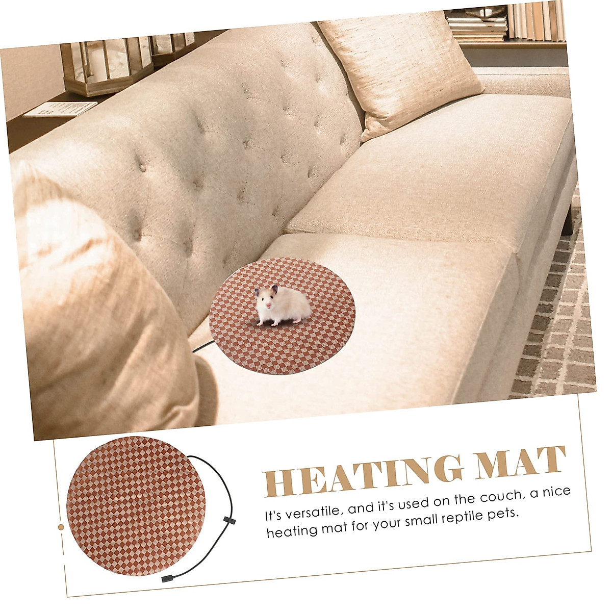 BCOATH Pet Heating Pad Lizard Heating Pad Lizard Terrarium Portable Heating Pads Bearded Dragon Warming Bed Pets Warming Sleeping Pad Electric Pet Heated Pad Reptile Pets Heated Mat Mat