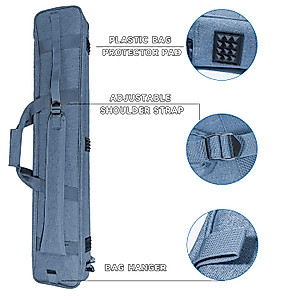 GSE Games & Sports Expert 3x4 Soft Pool Cue Case Billiard Pool Cue Stick Carrying Bag- Holds 3 Butts and 4 Shafts, Billiard Cue Cases, Billiards Accessories (Blue)