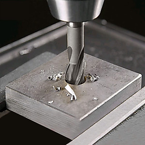 Utoolmart Counterbore End Mill, M5.2 High-Speed Steel 4 Flutes Straight Shank Counterbore End Mills, Cap Screws Expand Holes, for Copper Aluminum Cast Iron, 1 Pcs