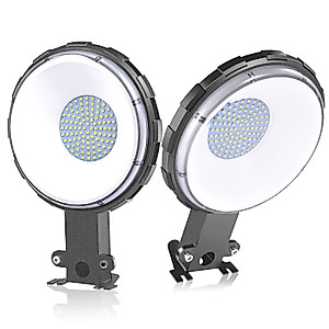 papasbox LED Barn Light 100W,Dusk to Dawn Outdoor Lighting with Photocell,12000LM 5000K Daylight,IP65 Waterproof Security Area Light for Farm/Porch/Courtyard,2Pack