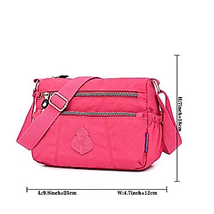 MINTEGRA Shoulder Bag for Women Waterproof Crossbody Purses Lightweight Nylon Work Travel Purse Messenger Bag