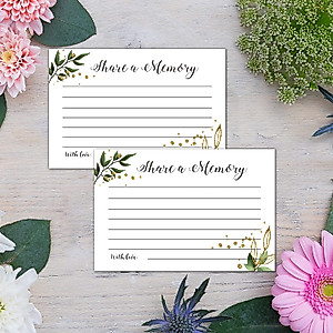 TENTADO Share a Memory Cards, 50 Pack, 4x6 Inch, Funeral Guest Book, Share A Memory Cards for Celebration of Life, Birthday, Wedding, Funeral, Graduation, Bridal, Retirement, Going Away Party.