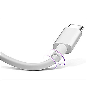 (2 Pack) Short USB C Cable, 5 inch USB C to A Cable Charge Cable White (white-5inch)