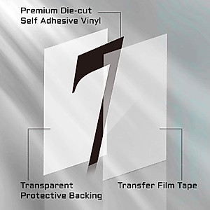 Die Cut Black Vinyl Numbers Stickers 2 Inch Self Adhesive - 3 Sets - Premium Decal for Mailbox, Signs, Window, Door, Cars, Trucks, Home, Business, Address Number, Indoor or Outdoor