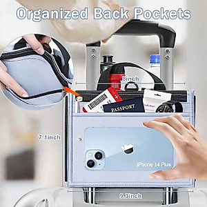 Luggage Cup Holder Travel Drink Bag for Suitcase Portable Foldable Luggage Drink Caddy with Handle, Fits Roll on Suitcase Handle, Gifts for Flight Attendants Creative Travel Accessories (Gray)