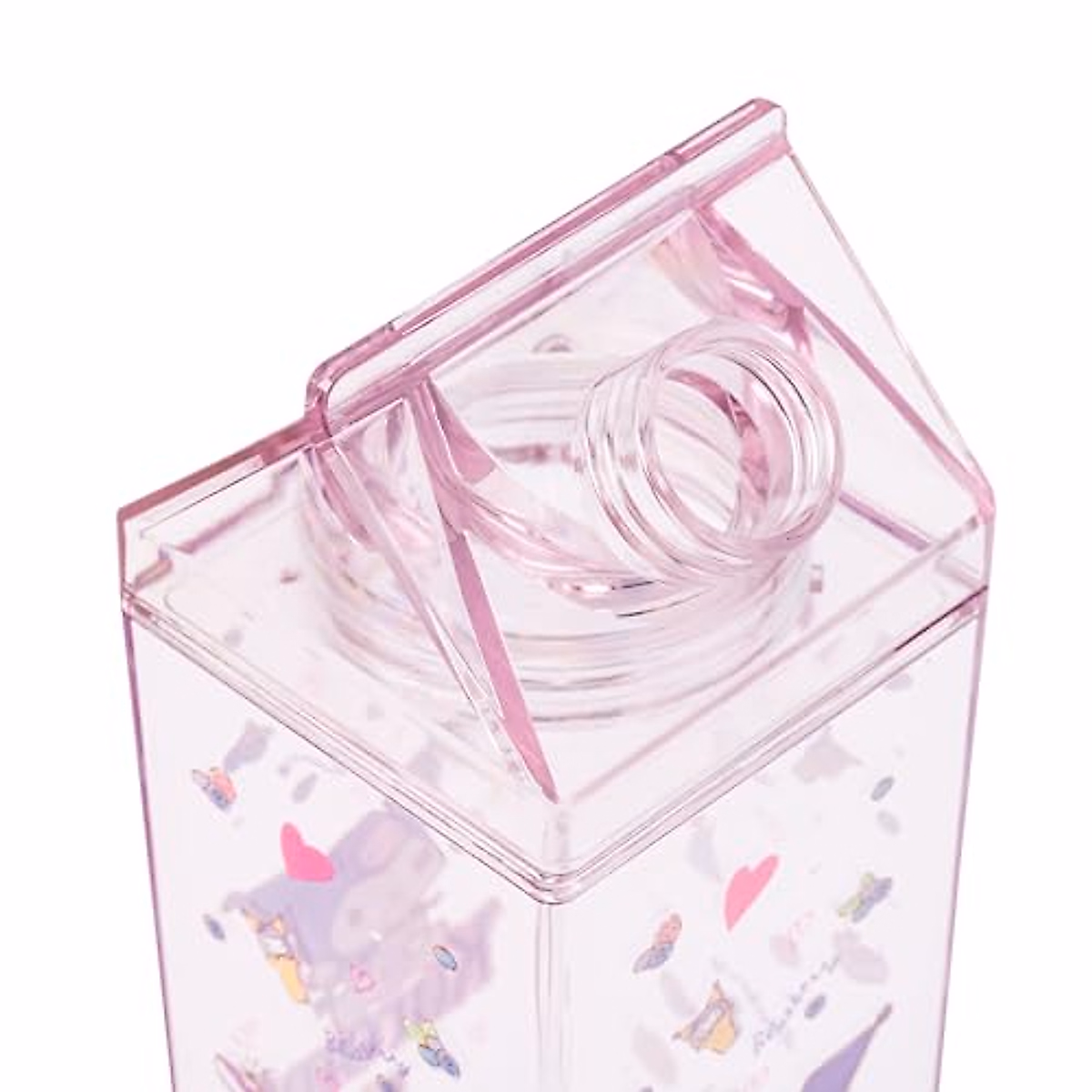 Silver Buffalo Sanrio Hello Kitty and Friends Plastic Milk Carton Bottle Featuring Kuromi, 16.2 Ounces