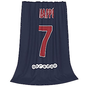#10 #7 Mbappe King of France Super Soft Fleece Throw Blanket Ultra-Soft Micro Blankets for Car Sofa