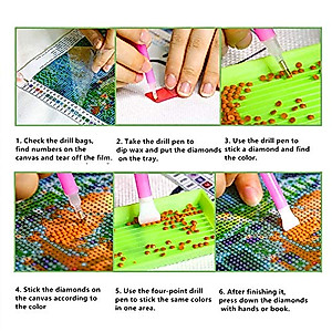 GLT.ETL Diamond Art Painting Kit for Adults & Kids 5D Dots Waterfall Full Drill Round Gem Jewel Nature Water Wheel Fall Picture Wall Home Decoration (11.8 x 15.7 inch)…