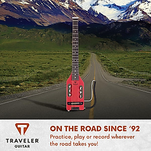 Traveler Guitar Ultra-Light Vintage Red Acoustic Electric Guitar