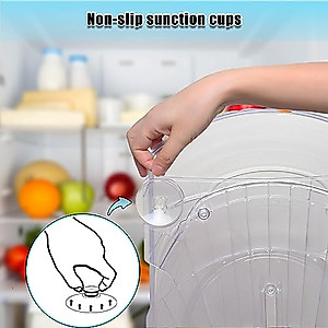 Square Lazy Susan for Refrigerator, Turntable Lazy Susan Organizer for Refrigerator, Countertop Condiment Storage Rack, for Cabinet, Table, Pantry, Kitchen