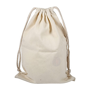 Bags Cotton Stuff Bag Household Plain Cotton Drawstring Storage Laundry Sack Stuff Bag for Travel Home Use(22x28cm)