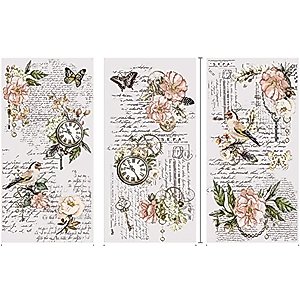 Rub on Transfers for Crafts and Furniture | 3 Design Sheets 6”x 12” | Home Decor Transfers | Furniture and Craft Decals | by Thymeless Designs (Memories of Paris)
