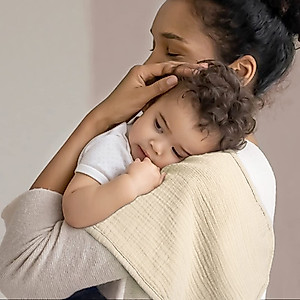 lulumoon Muslin Burp Cloths Sets - Large Cotton Burping Cloth Super Soft and Absorbent for Baby Boys and Girls 6pack (Brown)