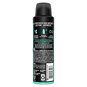 AXE Apollo Deodorant Spray 48 Hour Odor Protection Fresh Sage and Cedarwood Deodorant without Aluminum and without Residue, 4 Ounce (Pack of 4)