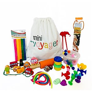 Mini Voyager Travel Activity Kit for Kids, Includes Crafts, Toys & Games Designed for Children’s Independent Play, Boys & Girls Quiet Time Sets for Road Trips, Airplanes & Hotels (3-4 Years Old)…