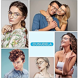 ousudela 3-Pack Blue Light Blocking Glasses for Women/Men Blue Light Glasses for Teens, Computer Glasses Gaming Glasses Anti Eye Strain Non-Prescription