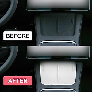 QUICTO Center Console Silicone Mat,Car Interior Accessory for 2021-2023 Tesla Model 3 Model Y (White)