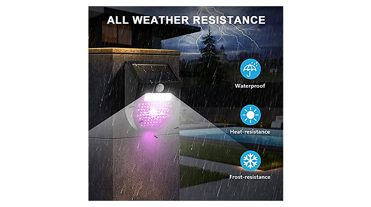 Bug Zapper Outdoor 2 Pack, RECHOO Upgraded 2-in-1 Solar Bug Zapper ...