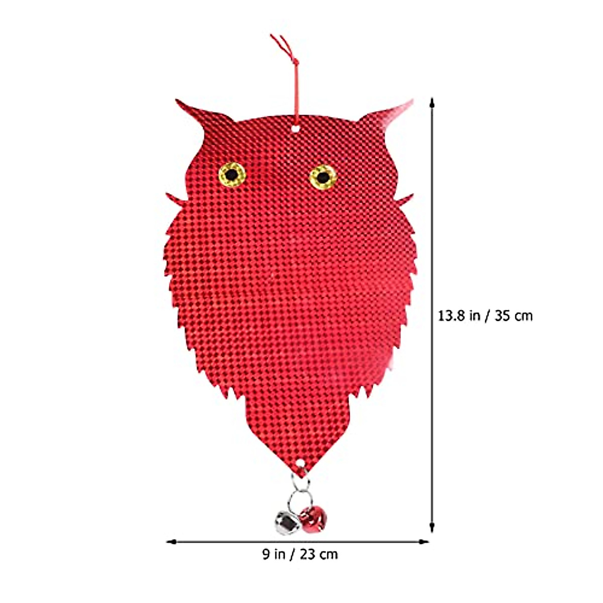 Yardwe 2PCS Plastic Owls Hanging Owl Deterrent Bird Device Garden Hanging Owl Decor for Woodpecker Garden Yard Courtyard