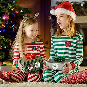 Partywind 1500 PCS Merry Christmas Stickers, Self-Adhesive Stickers Roll for Christmas Ornaments Decorations, Christmas Labels Stickers for Envelopes Crafts Decor (3 Rolls)