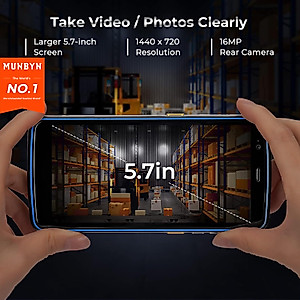 2023 MUNBYN Android Barcode Scanner PDA Inventory Scanner, Android 10, QR 2D 1D Barcode Scanner Reader, 3+32G, Portable Handheld Mobile Computer, IP67 Dual-Band Wi-Fi 4G BT Data Collector for Retail