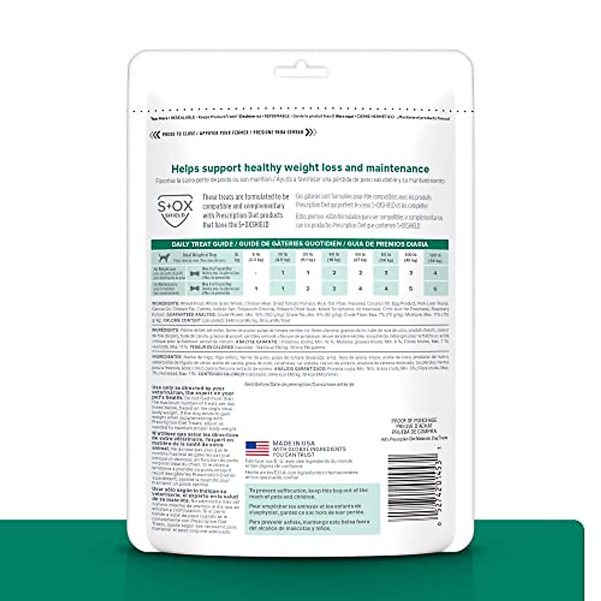 Hill's Prescription Diet Metabolic Weight Management Dog Treats, Veterinary Diet, 12 oz. Bag