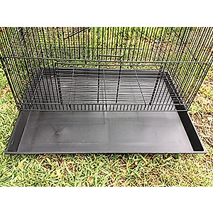 Small Animal Critters Cage Sugar Glider Chinchilla Ferret Rats Mouse Mice Habitat (24" Length x 16" Depth x 24" Height, Black)