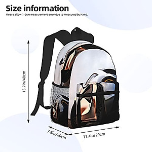 Limhibu Travel Laptop Backpack Anti Theft Backpacks Silver Sports Car Travel Backpacks Business Work Bag 15.6 Inch Computer Bag for Men Women Adults