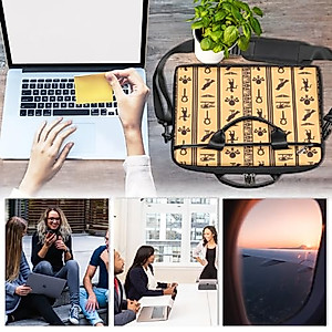 Ethnic Culture Laptop Computer Bag Waterproof Shoulder Messenger Bag 13-15 inch Durable Laptop Tote Bag with Shoulder Strap Handle Lightweight Crossbody Briefcase