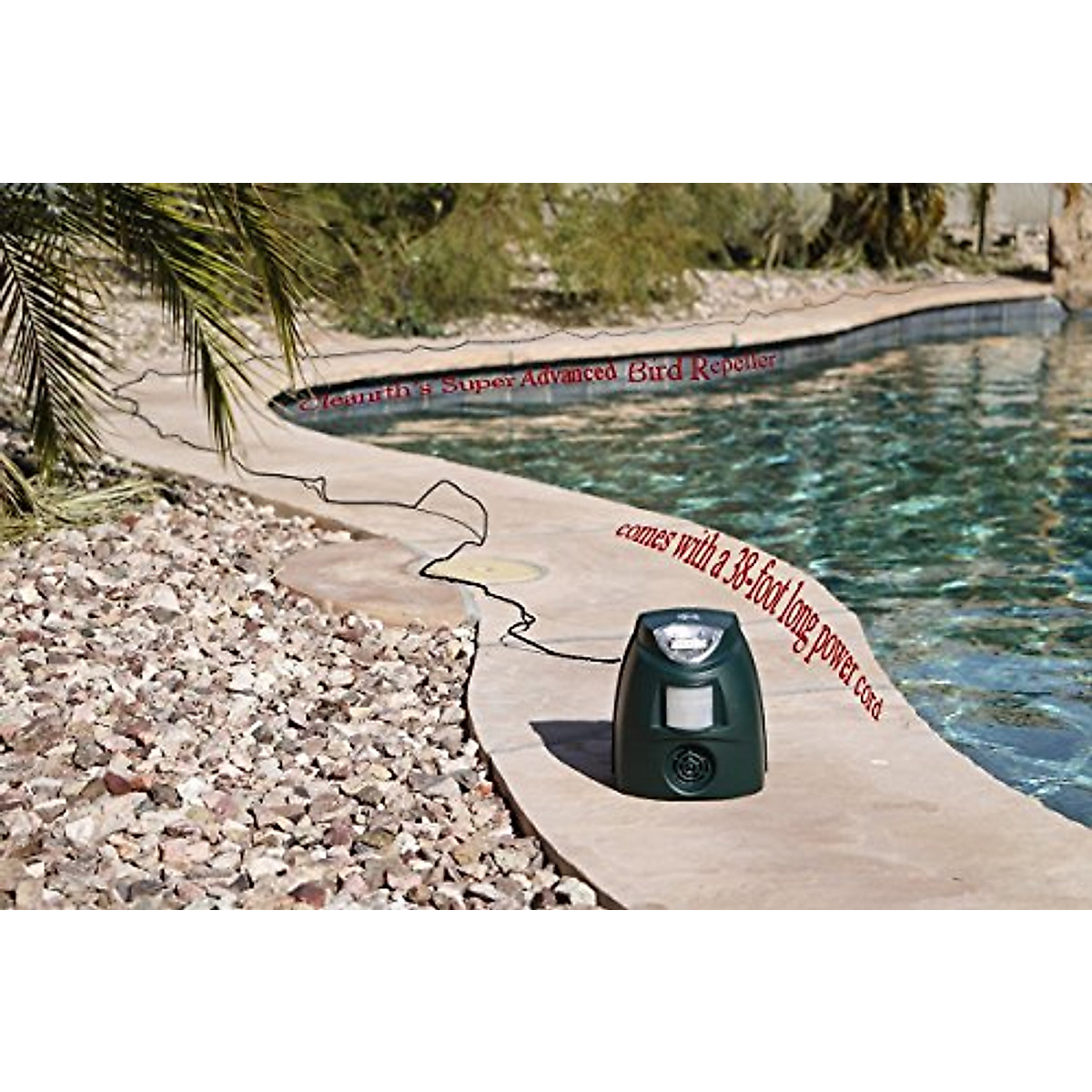 Cleanrth TSBR620 Super Advanced Sonic/Ultrasonic Bird Repeller w/Triple Scan Technology