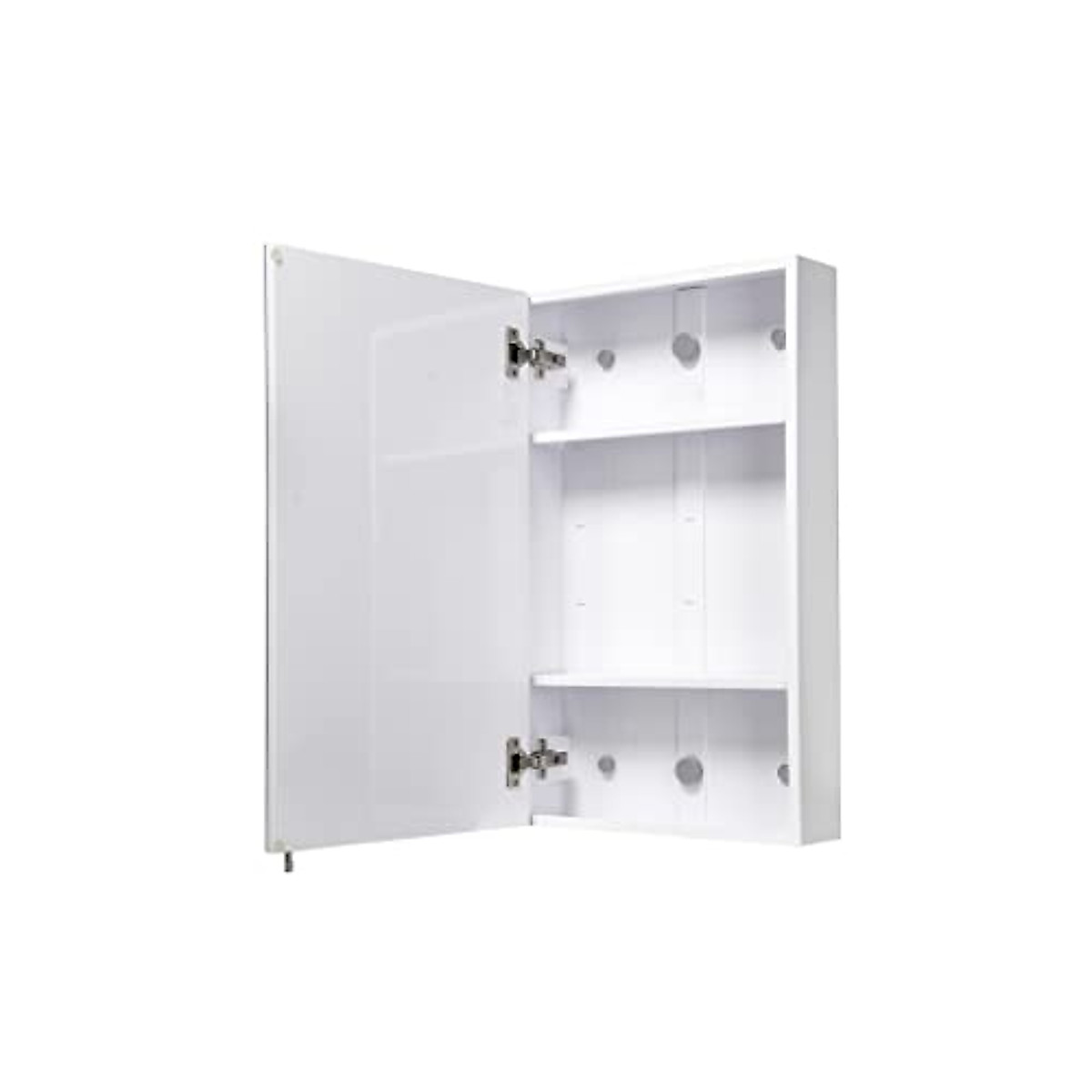 Croydex Dawley Single Door, Surface Mount Flexi-Fix Easy Hanging System Medicine Cabinet, 20 in (W) x 26 in (H), White Steel