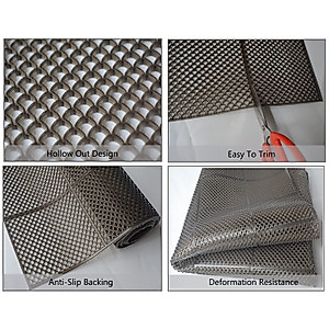 tonchean Non-Slip Drainage Floor Mat 3x12 Ft Commercial Wet Area Mats for Indoor Outdoor PVC Kitchen Anti-Fatigue Drainage Matting Restaurant Bar Flooring Mat with Holes for Swimming Pool Shower Grey