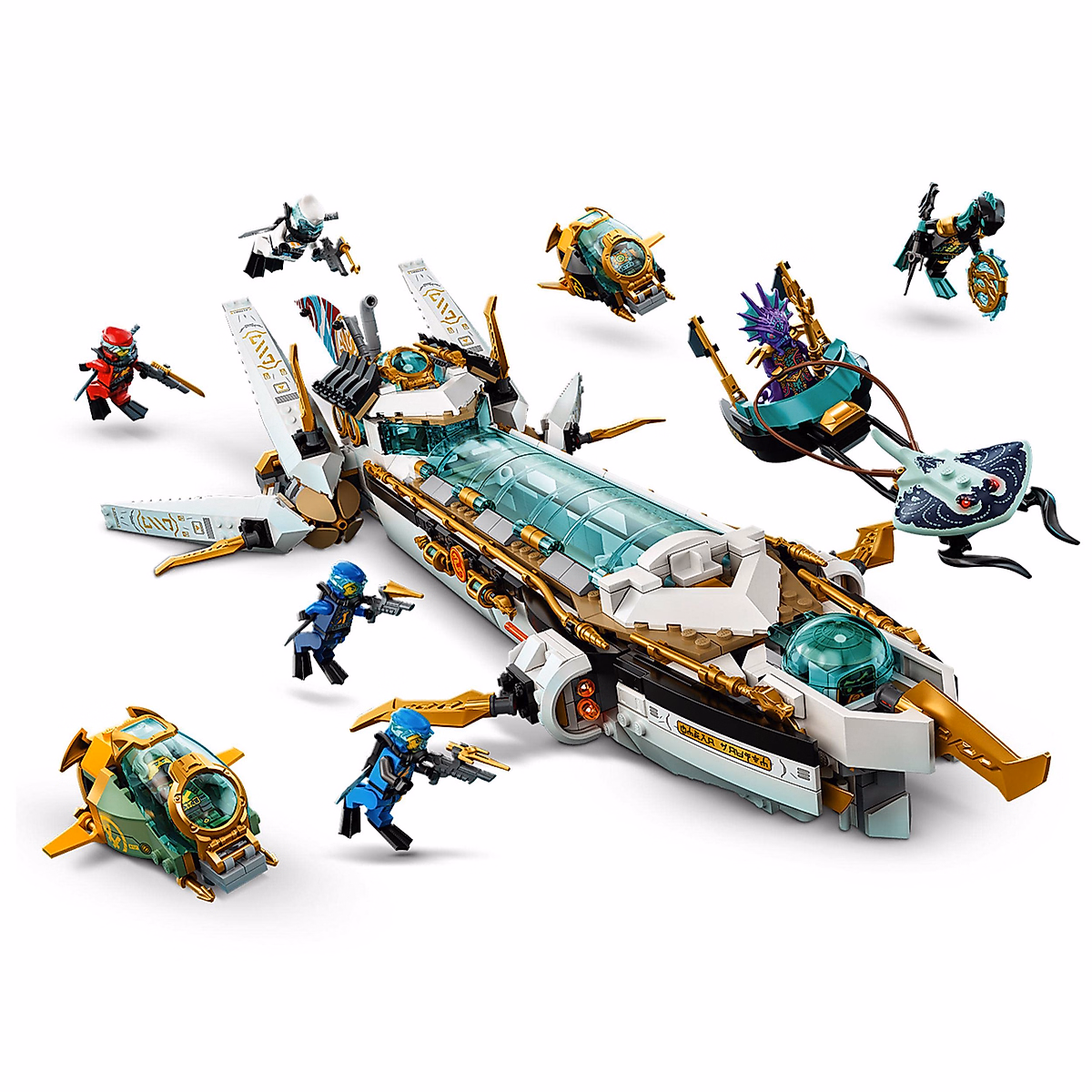 LEGO 71756 NINJAGO Hydro Bounty Building Set, Submarine Toy with Kai and NYA Minifigures, Ninja Toys, Gifts, Presents for Kids, Boys, Girls Age 9 Plus Years Old