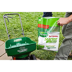 Scotts Turf Builder Starter Food for New Grass, 15 lb. - Lawn Fertilizer for Newly Planted Grass, Also Great for Sod and Grass Plugs - Covers 5,000 sq. ft. - 5 Pack