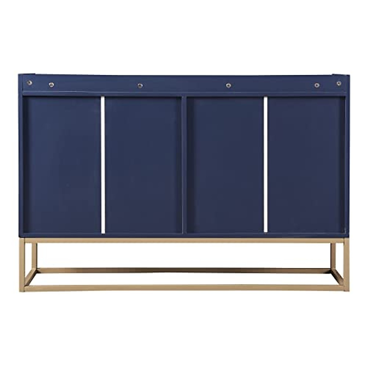 FRITHJILL Modern Sideboard with 4 Doors, Buffet Server Console Table with Gold Metal Base, Dining Room Entryway Storage Cabinet