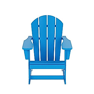 WO Home Furniture Patio Rocking Chair Outdoor Adirondack Rocker Chair (Pacific Blue)