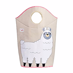 3 Sprouts Baby Laundry Hamper Storage Basket Organizer Bin for Nursery Clothes, Llama
