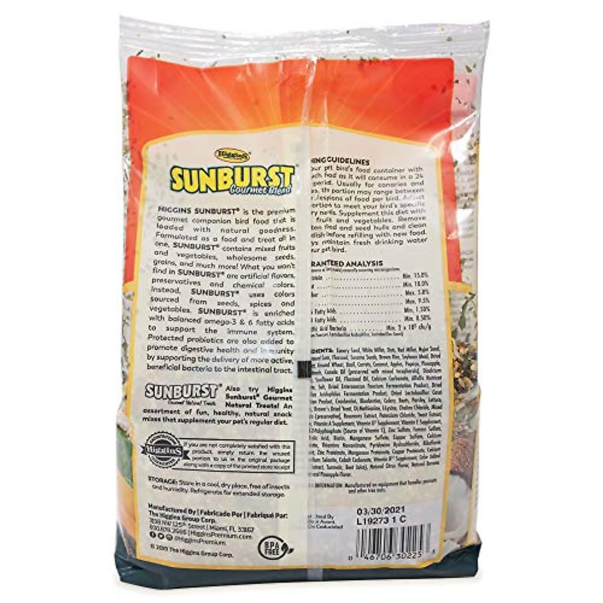 Higgins Sunburst Canary Finch 2Lb