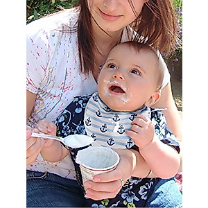 Bandana Bibs with Teething Corner, Teething Bib by Giftty, BPA-Free Silicone Teether and Adjustable Snap for Baby Boys and Girls (Aqua, 5-Pack)