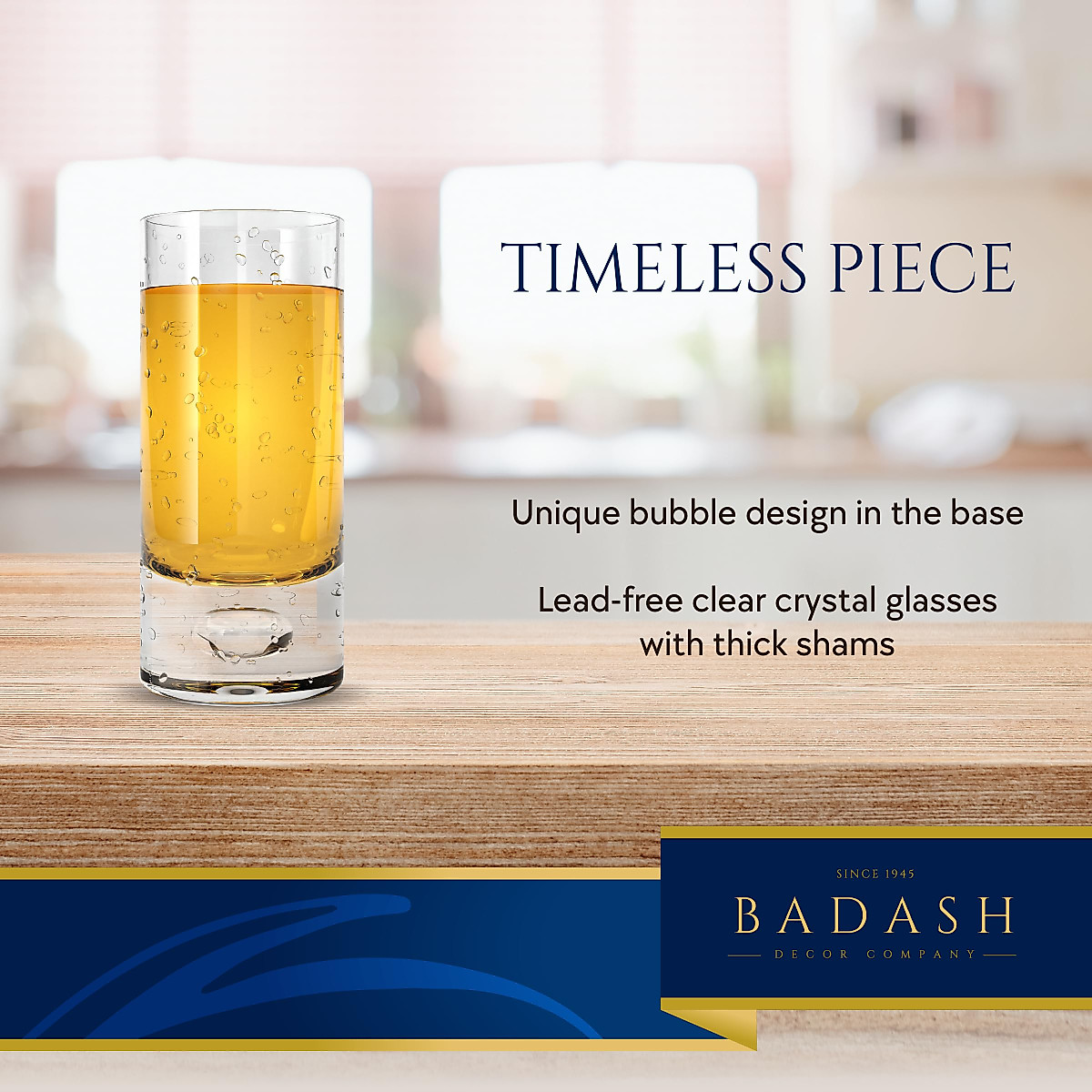 Badash Galaxy Crystal Shot Glasses - 4" Tall 3oz Lead-Free Glassware Set of 6